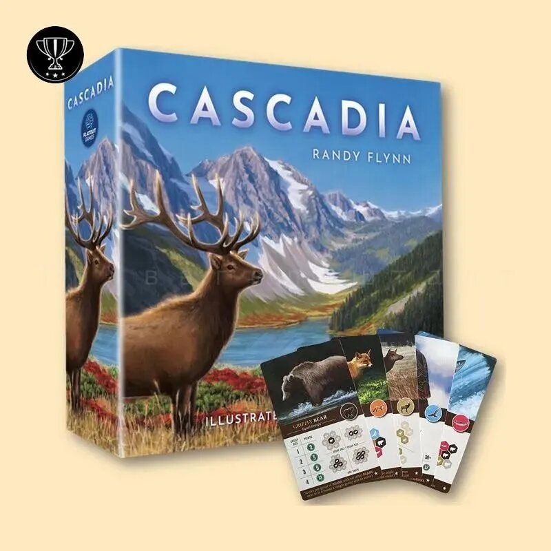 GM Настольная игра Каскадия Cascadia, расположенная на северо-западе Тихого океана, простая в обучении семейная вечеринка.