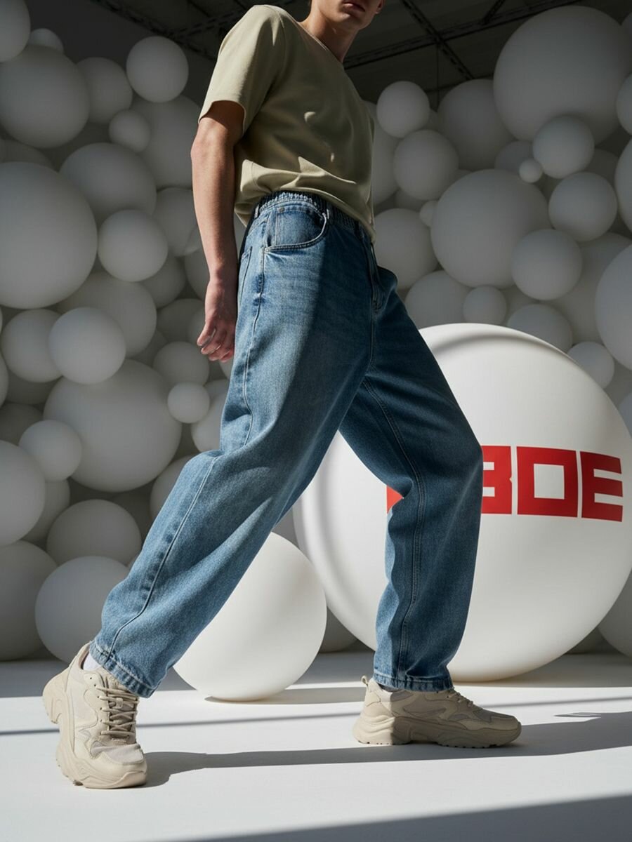 Джинсы багги 