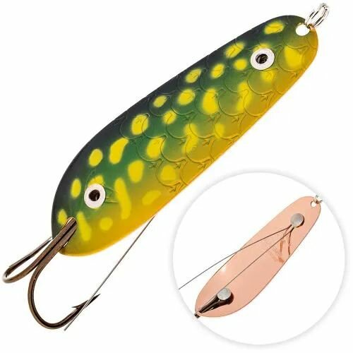 Блесна Kuusamo Rasanen 70мм 10г Незацепляйка#Цвет YE/GR-C. UV