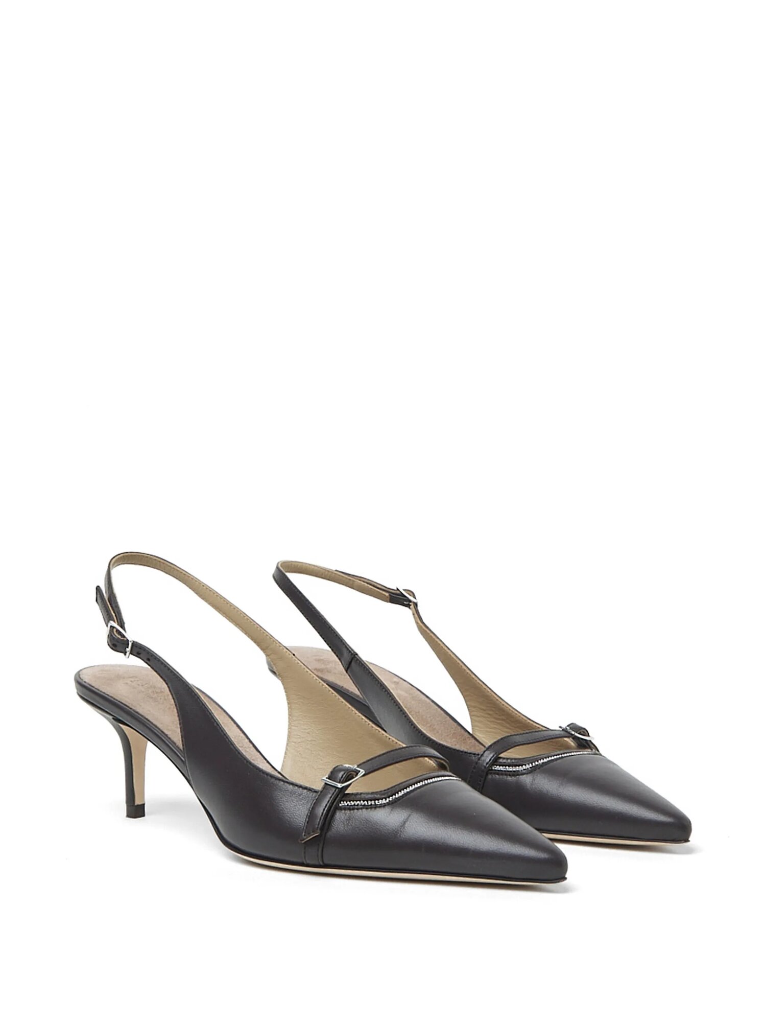 Туфли PESERICO Slingback leather pumps, размер 40, brown — фото 1