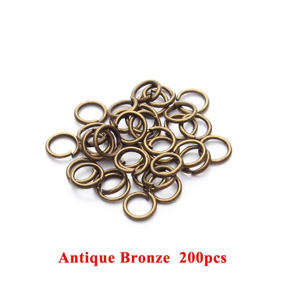 Открытые кольца Antique Bronze 5mm 200шт