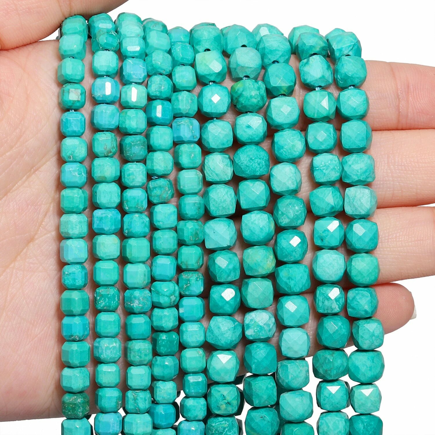 Хризоколла бусины квадратные синие 60 шт xilitata 7mm about 47pcs