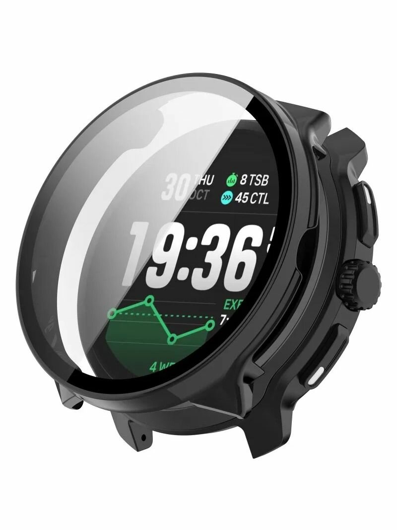 Корпус из закаленного стекла для PC+ для защитного экрана SUUNTO Race 2 (Цвет товара: черный)