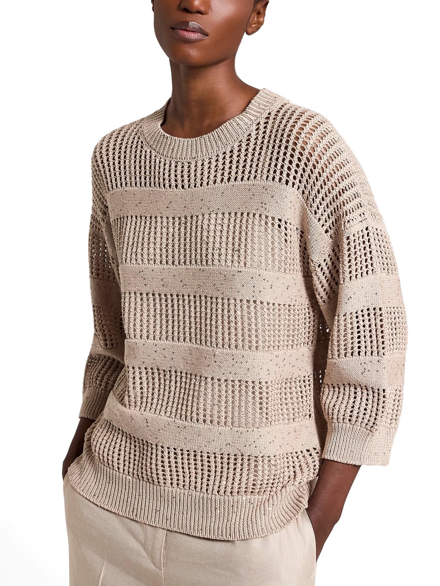 Джемпер PESERICO Sequin-embellished jumper, размер 50, разноцветный — фото 1