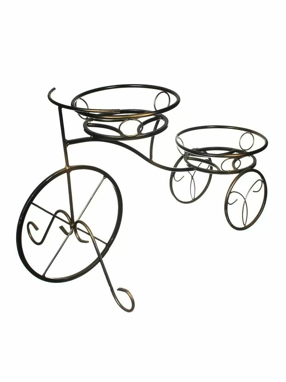 Цветник Удачный сезон Велосипед дуэт 2, напольный, металлический, высота 47 см