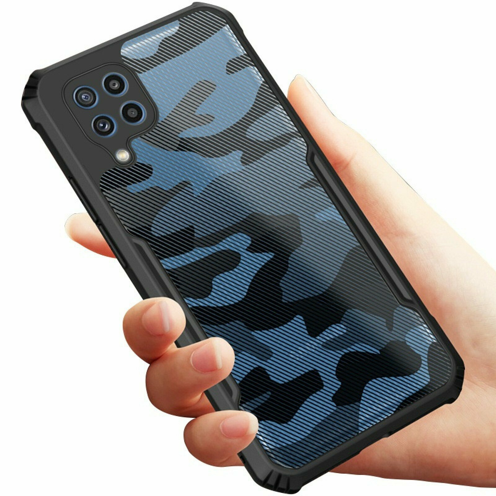 Чехол Чехол. ру для Samsung Galaxy M32 (SM-M325F) 2021, силикон, камуфляж черный