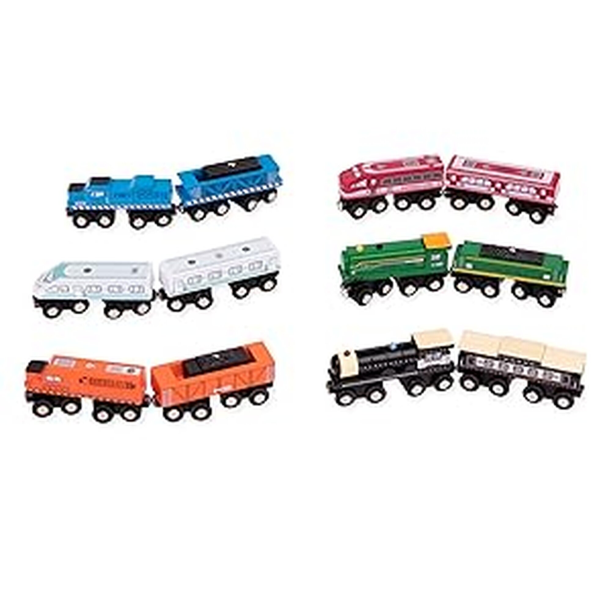 Игровой набор Battat - Деревянных пассажирских вагонов, 6 эл. - BT2707Z
