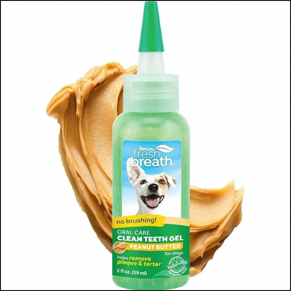 TropiClean Fresh Breath, Clean Tartar, гель для ухода за полостью рта собак 59 мл