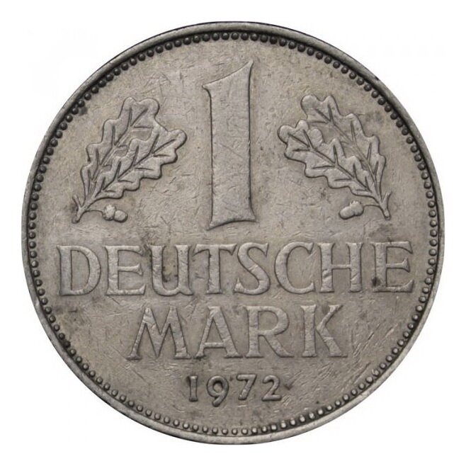Монета 1 марка, Германия (ФРГ), 1972 г.