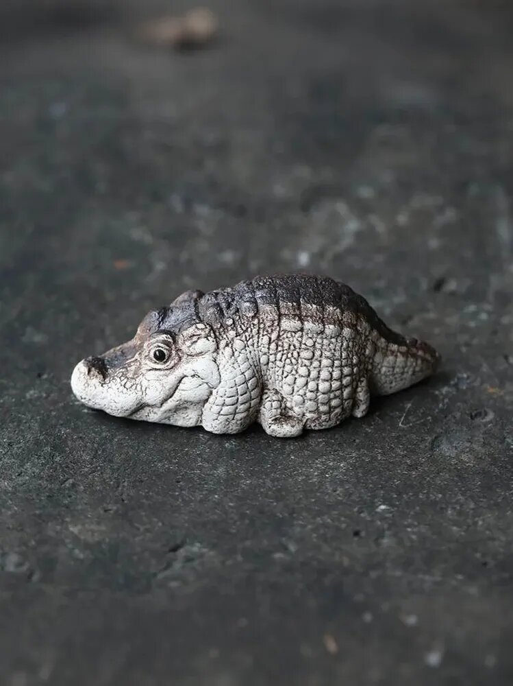 Чайная фигурка "Крокодил" керамический талисман для чайных церемоний