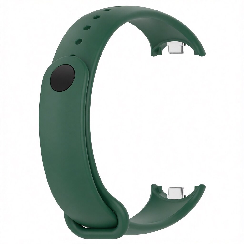 Силиконовый ремешок для Xiaomi Mi Band 8; Mi Band 9; Mi Band 10. Зеленый
