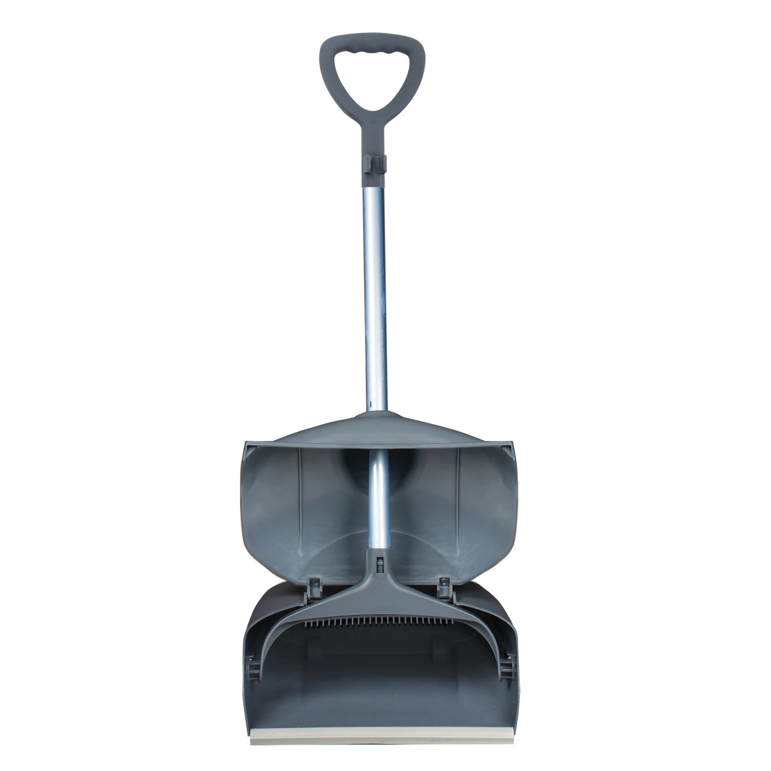 Совок для мусора комплект щетка + 2 рукоятки по 94 см, закрывающаяся крышка ловушка, серый LAIMA PROFESSIONAL, 601508