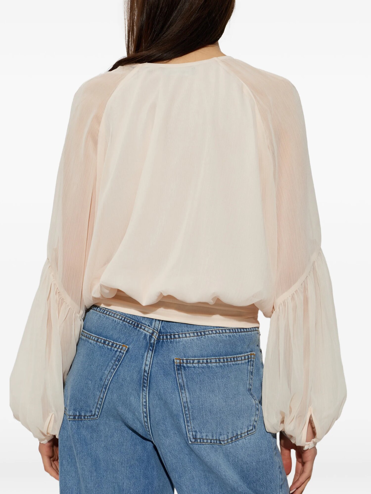 Блуза ROTATE Button bishop sleeve blouse, размер 40, разноцветный — фото 1