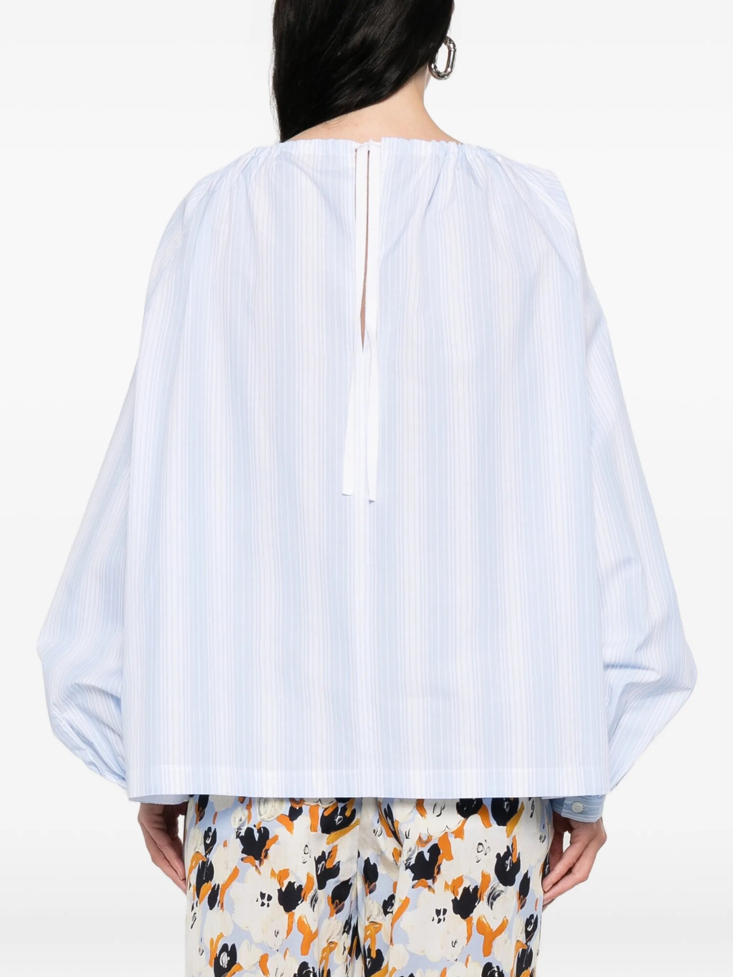 Топ Marni Striped long-sleeved top, размер 36, синий — фото 1