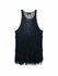 Топ GIORGIO ARMANI Sequin-embellished fringed top, размер 40, синий