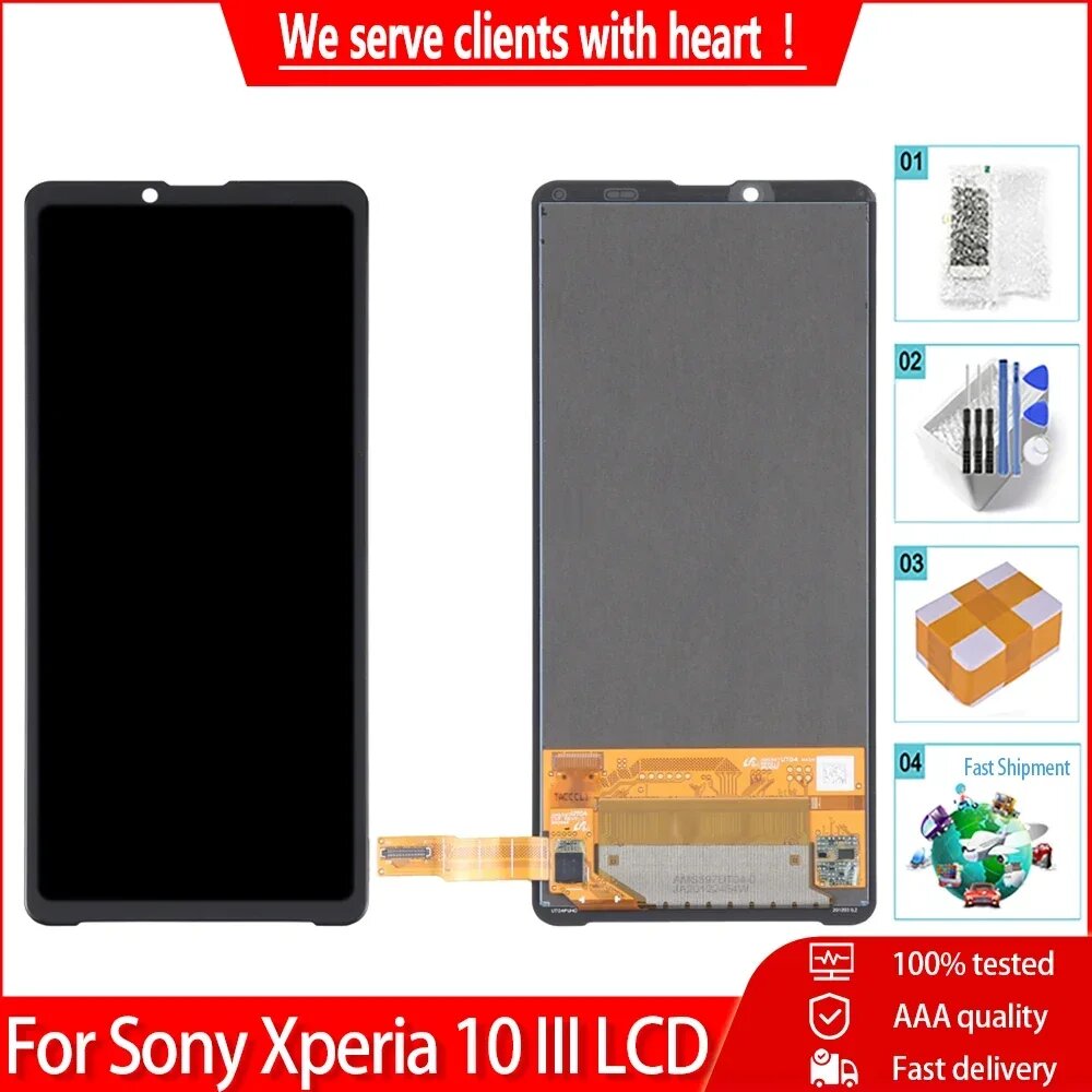 6,0 'оригинальный ЖК-дисплей для Sony Xperia 10 III SO-52 BSOG04 XQ-BT52 A102SO, замена преобразователя сенсорного экрана в сборе