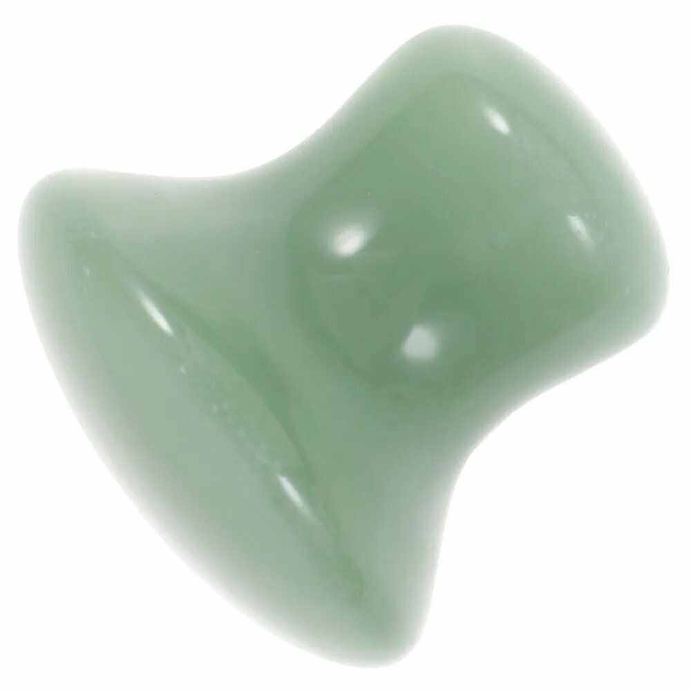 Массажный камень круглой формы зеленого цвета для массажа лица и тела