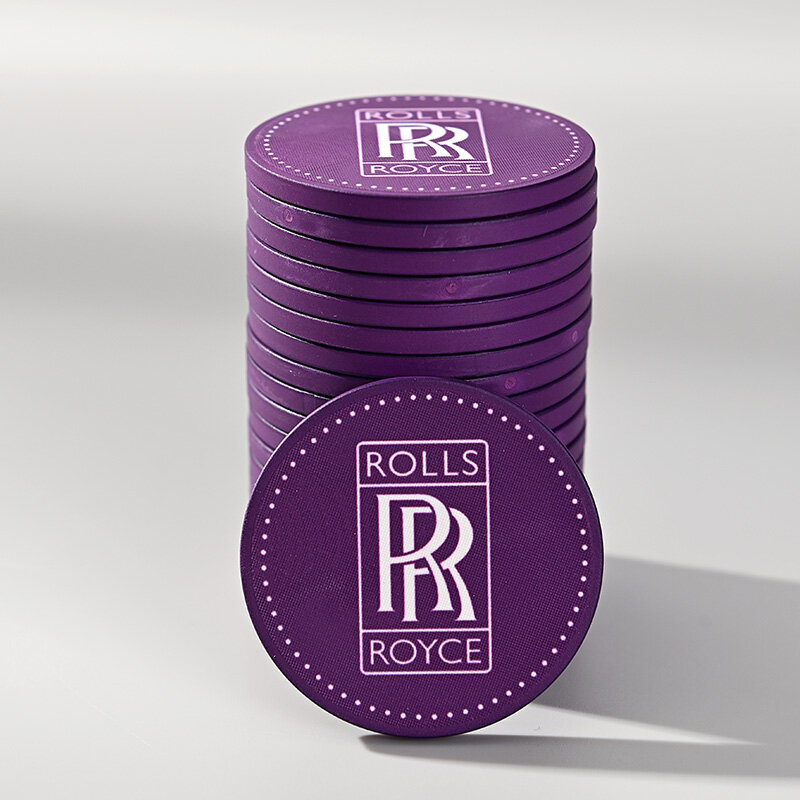 Керамические фишки для покера Rolls-Royce Texas Hold'em, большого размера, без номинала.