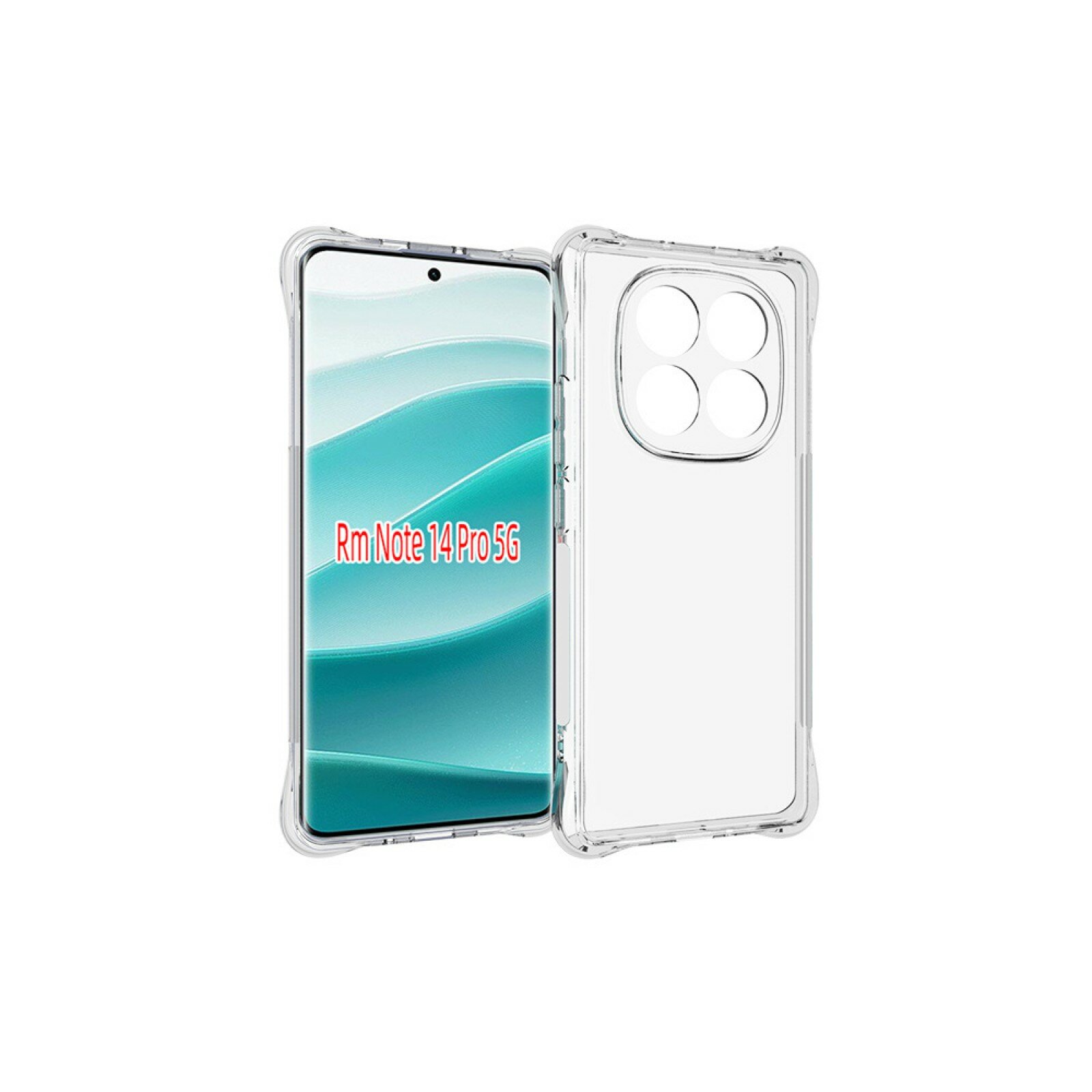 Чехол-бампер MyPads Tocco для Xiaomi Redmi Note 14 Pro с усиленной противоударной защитой углов, прозрачный