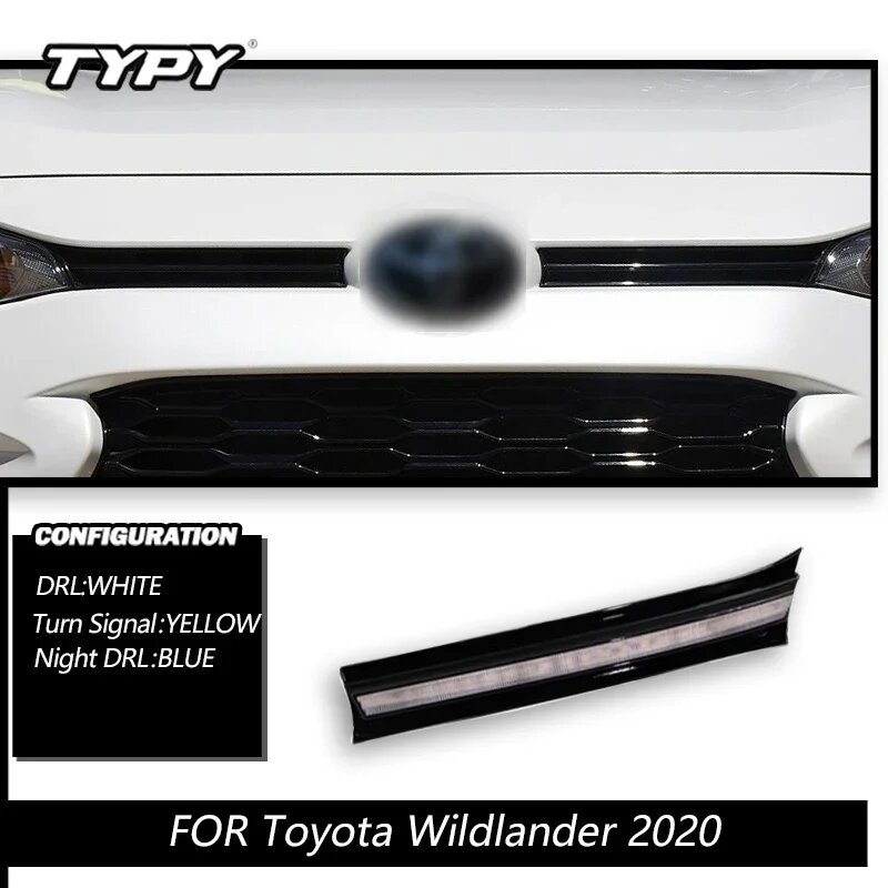 Автомобильные светодиодные противотуманные фары TYPY для Toyota Wildlander 2020, автомобильные светодиодные дневные ходовые огни, динамический указатель поворота, автоаксессуары