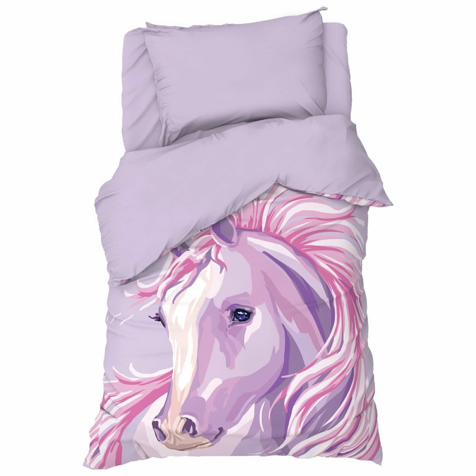 Постельное бельё 1.5-спальное Pink horse, бязь, сезон: весна
