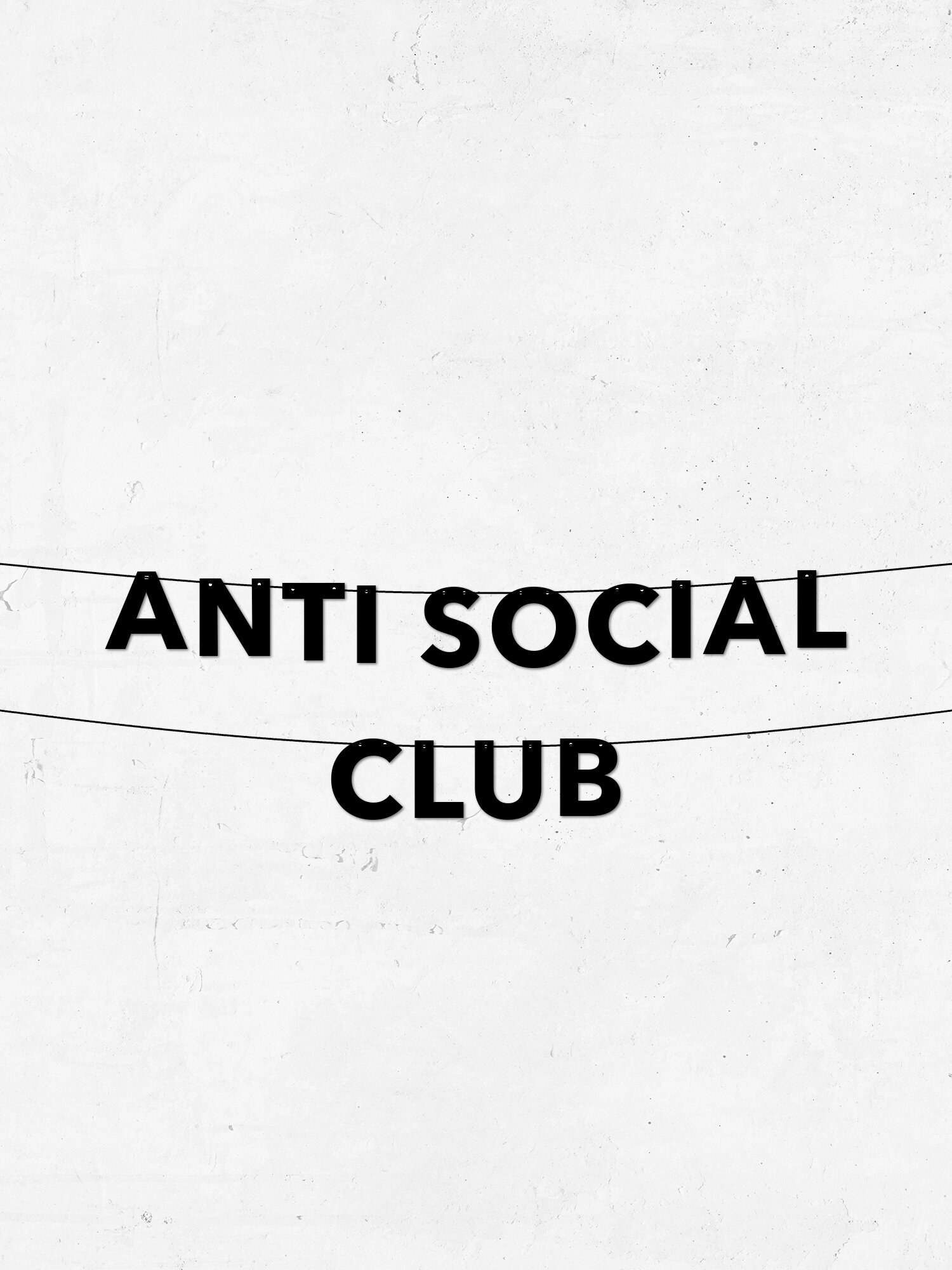 Гирлянда из букв Anti Social Club Долговечный декор для комнаты подростка, 10 см, легкое крепление