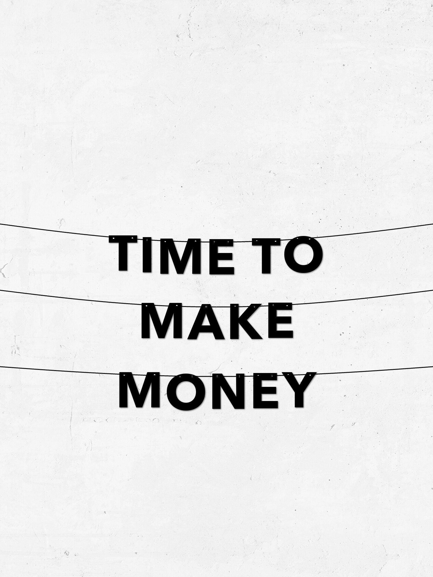 Гирлянда из букв Time to Make Money Долговечный декор для офиса, 10 см высота, крепление на нано-скотч