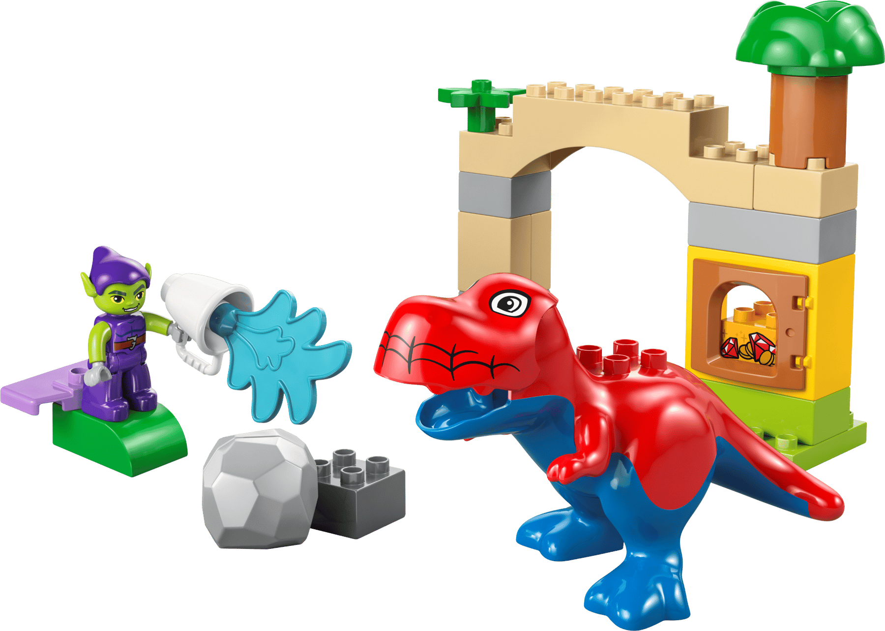 Конструктор LEGO DUPLO 10463 Динозавр Спайди-Рекс против Зелёного Гоблина, 25 дет. — фото 1
