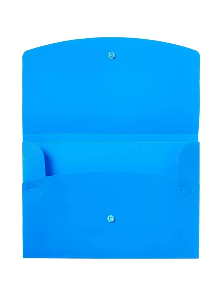 Стильная синяя папка-конверт на кнопку А5