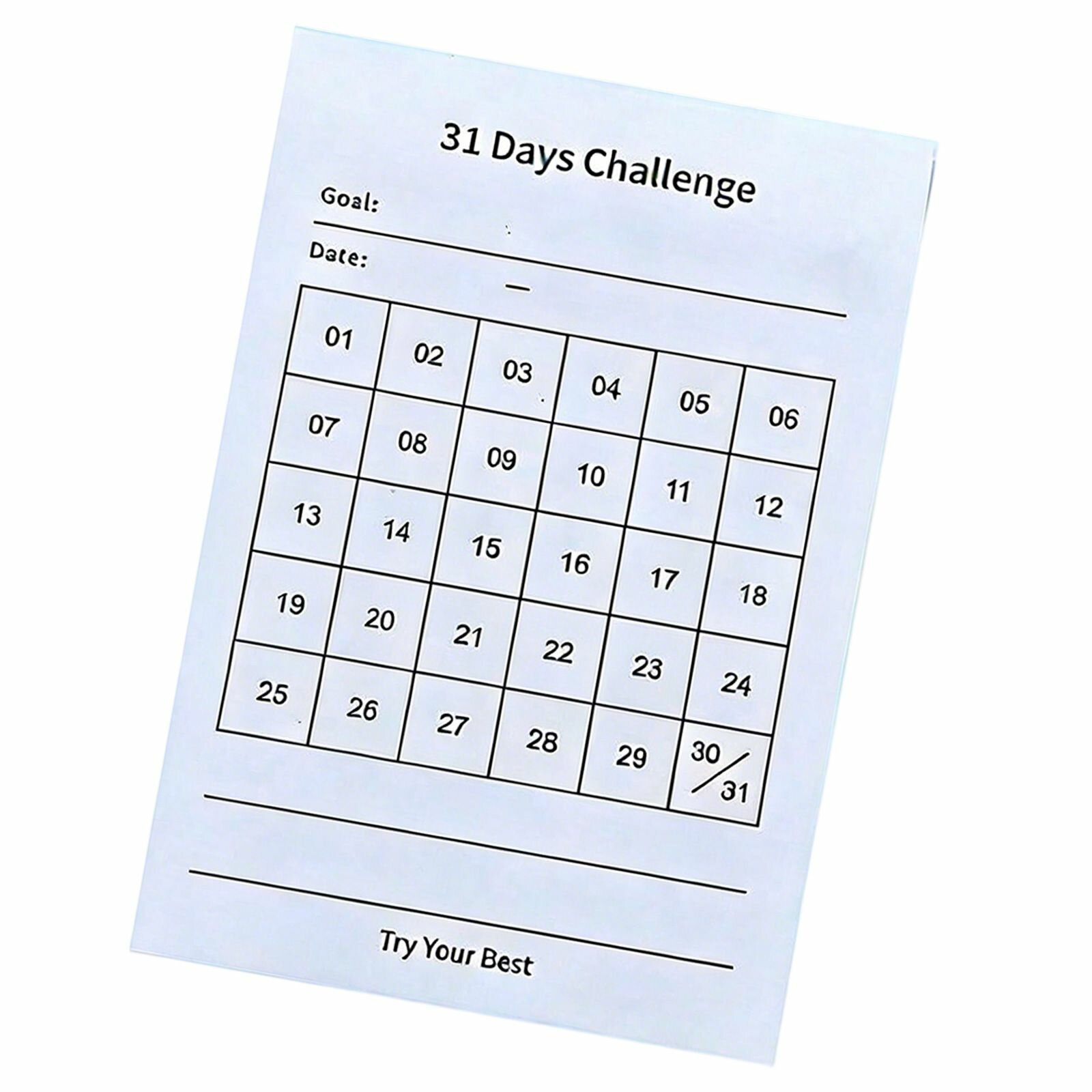 31-дневный трекер-блокнот для личного развития