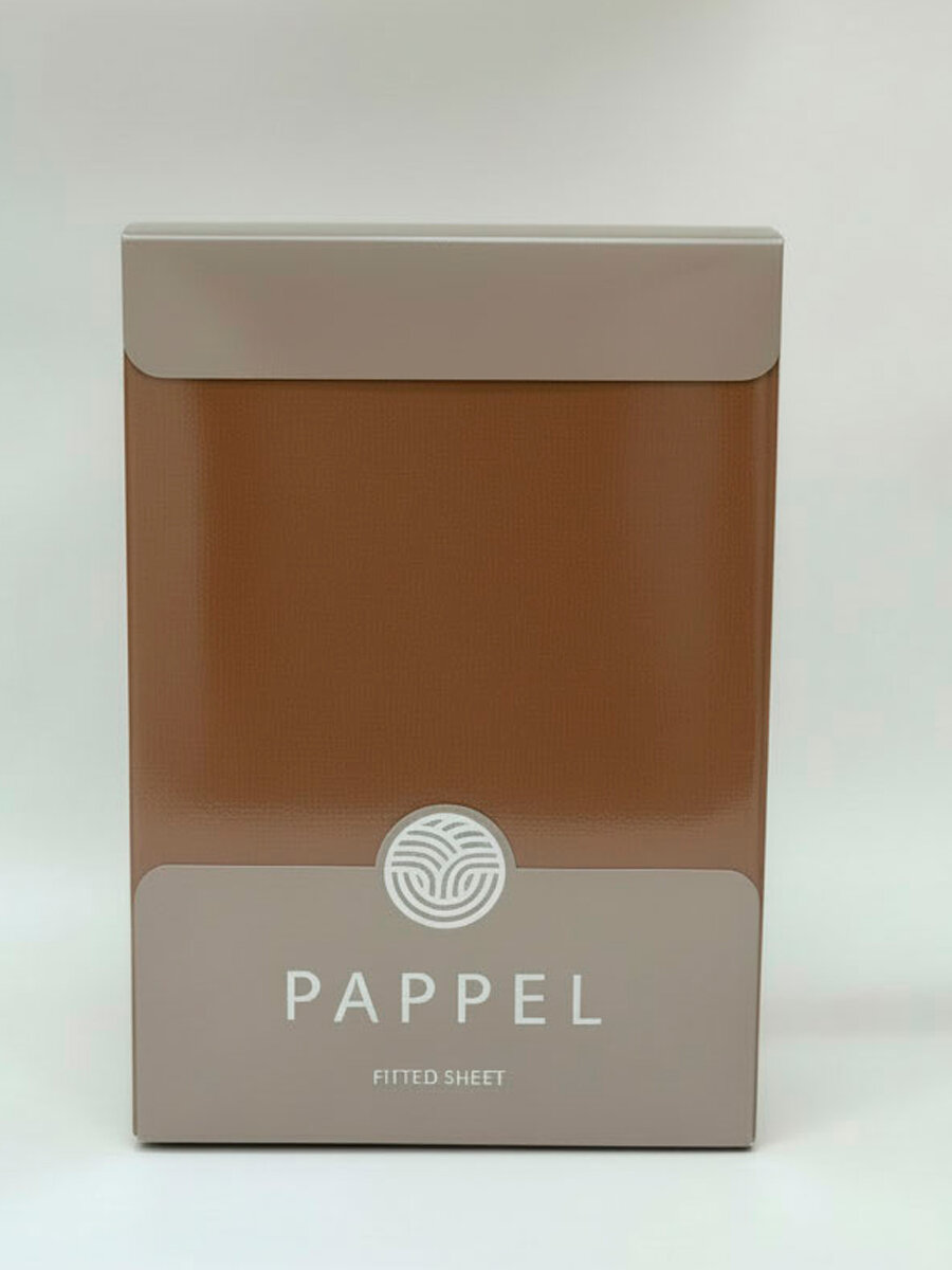 Простыня натяжная 1,5-спальная Pappel Comfort, цвет темно-коричневый