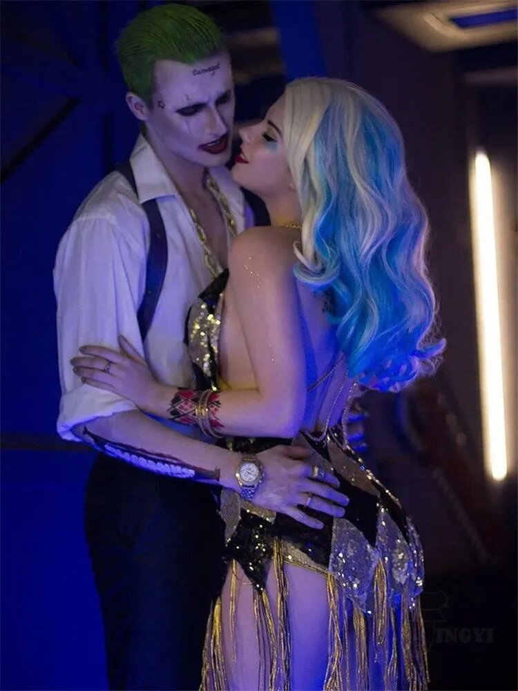 Алмазная Мозаика "Харли Квинн И Персонаж Джокера" 40х50 См Алмазная Вышивка / Картина Стразами Подарков / Украшения