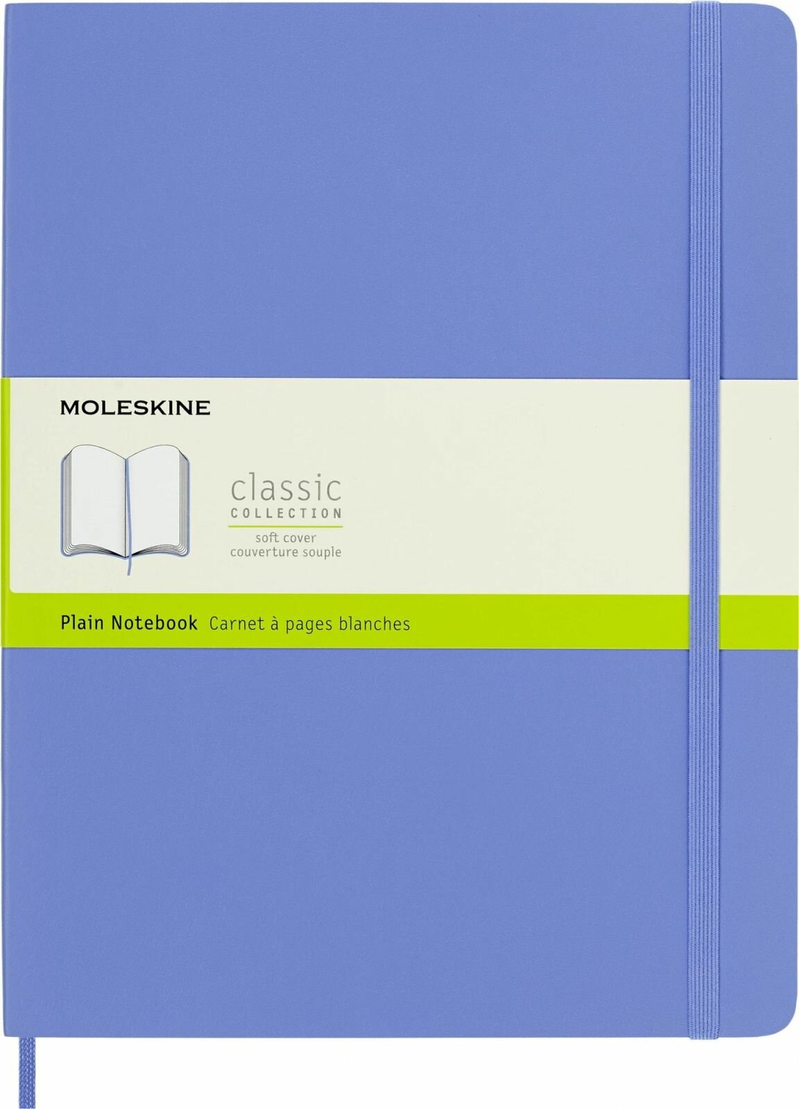 Блокнот Moleskine Classic soft хLarge 190х250 мм, 192 стр, нелинованный мягкая обложка голубая гортензия (QP623B42)