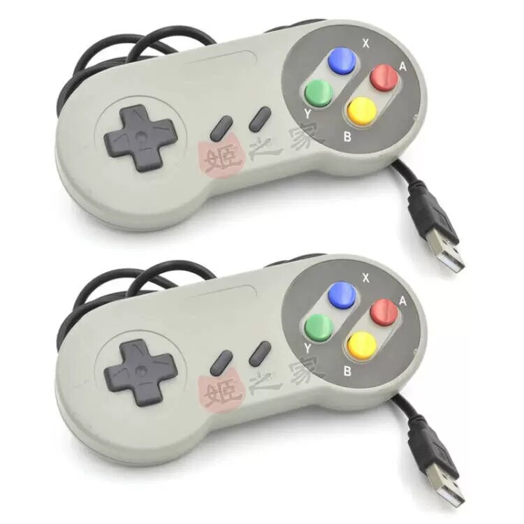 2 USB-проводных ретро-геймпада для NES/FC классика, цветные кнопки, набор из двух для ретро-гейминга