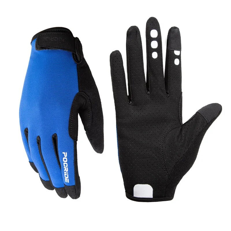 Мотоперчатки MX Для Мотокросса, Полнопальцевые, Унисекс, Для BMX, MTB, Квадроциклов, Синий, L, blue