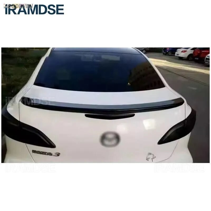 Спойлер для Mazda 3 (2010-2013) задний черный, заднее крыло автомобиля — фото 1