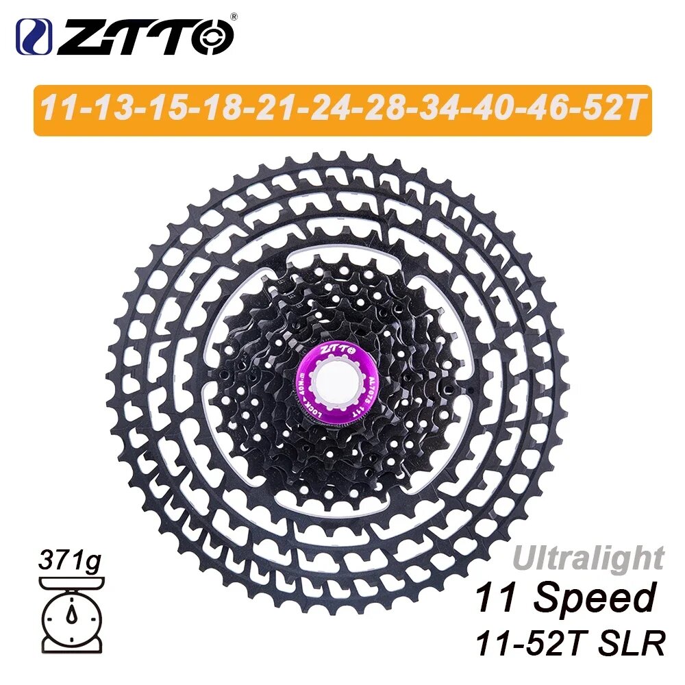 ZTTO Сверхлегкая кассета для горного велосипеда 11-46/50/52T сталь 11s 11-52T SLR Black
