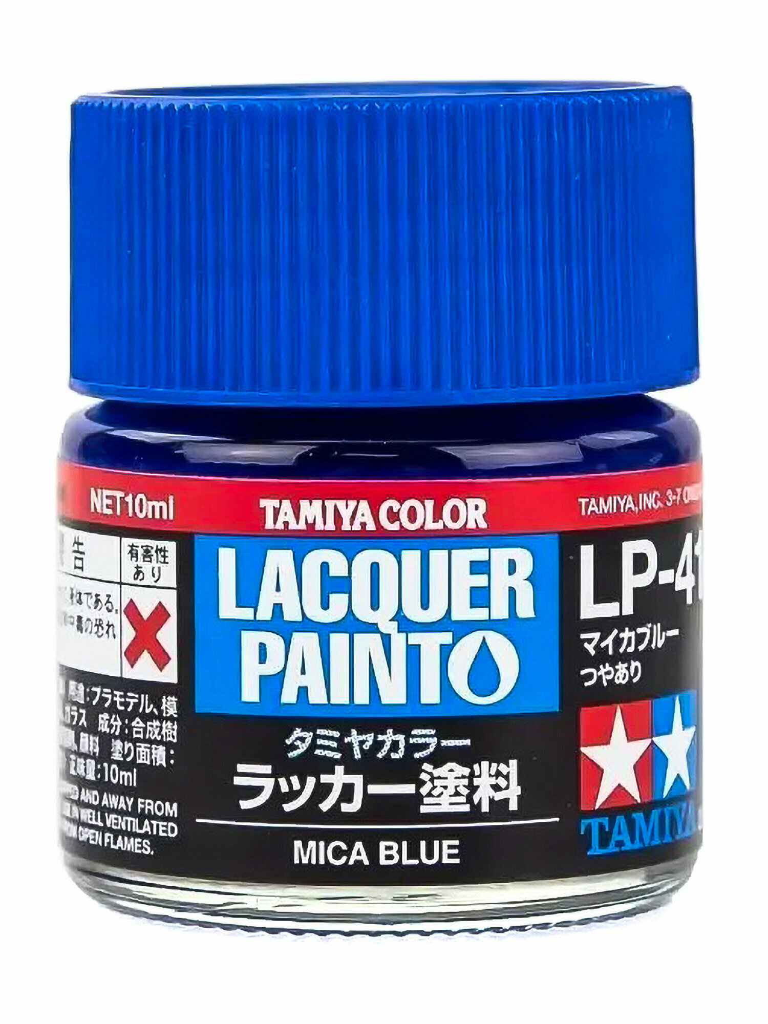 Краска лаковая Tamiya Lacquer Paint LP-41 Mica Blue 82141 синяя слюда глянцевая металлик, 10 мл