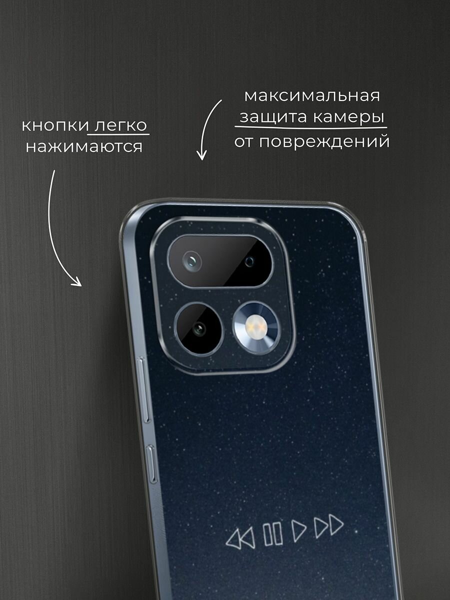 Чехол на Realme 16 Pro / Реалме 16 Про с принтом Космическая музыка — фото 1