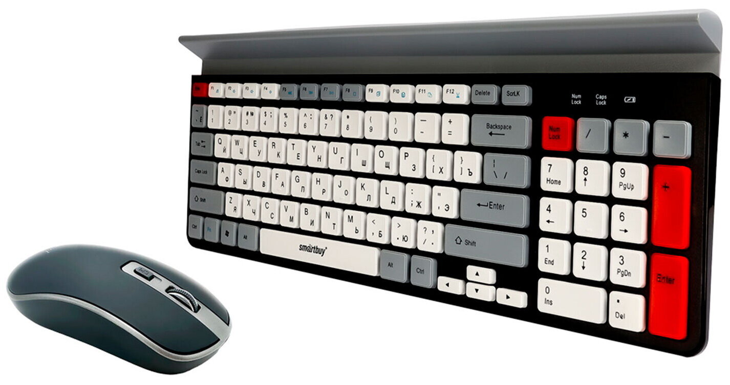 Набор мышь/клавиатура Smartbuy 201359AG черный/серый/белый