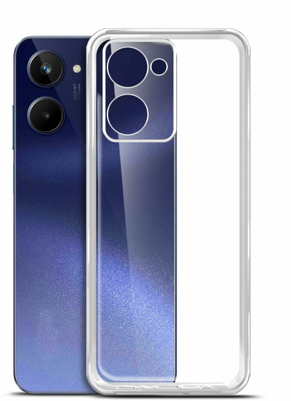 Чехол клип-кейс Borasco для Realme 10 4G прозрачный, силикон (71180)