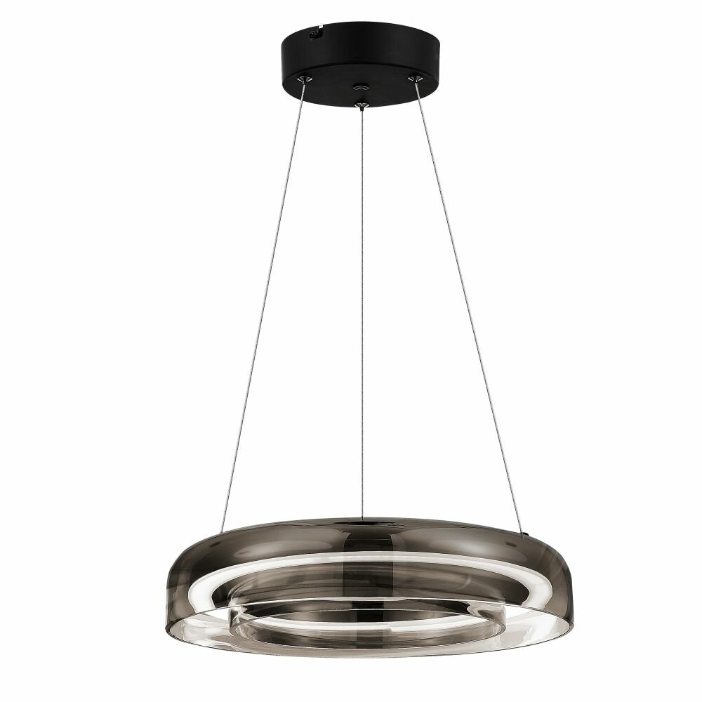 SL6019.323.01 Светильник подвесной ST-Luce Черный/Дымчатый, Белый LED 1*18W 3000K.