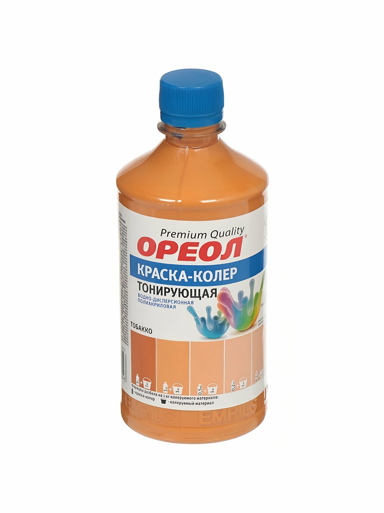 Колер для краски Ореол тобакко 730 г, коричневый, Россия, для внутренних и наружных работ