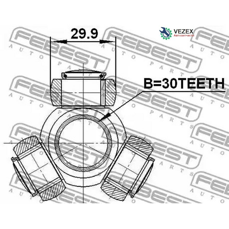 FEBEST 2416-MEG Трипоид шруса RENAULT LOGAN 2416-MEG