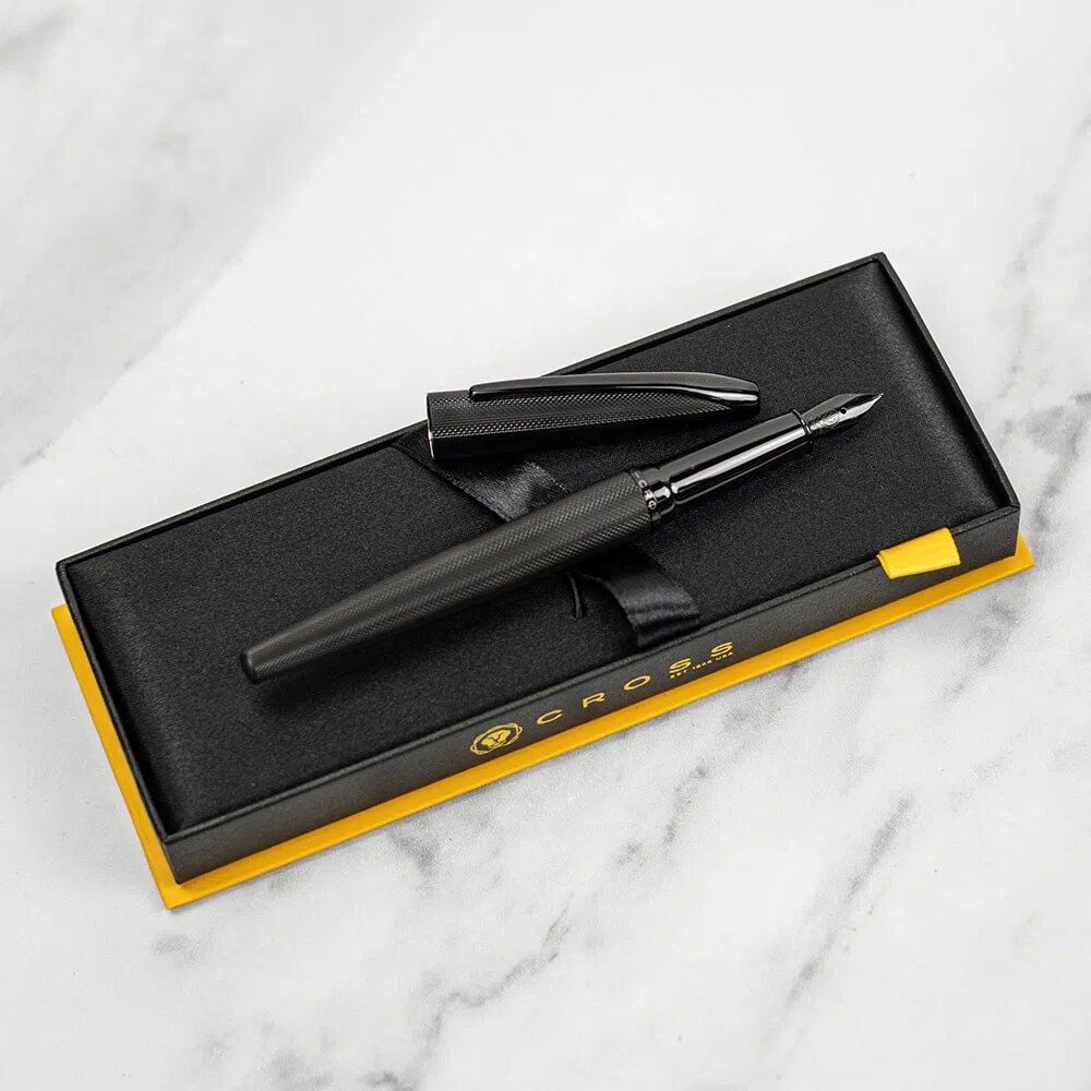 Перьевая ручка Cross ATX Brushed Black PVD перо M черная (886-41MJ)