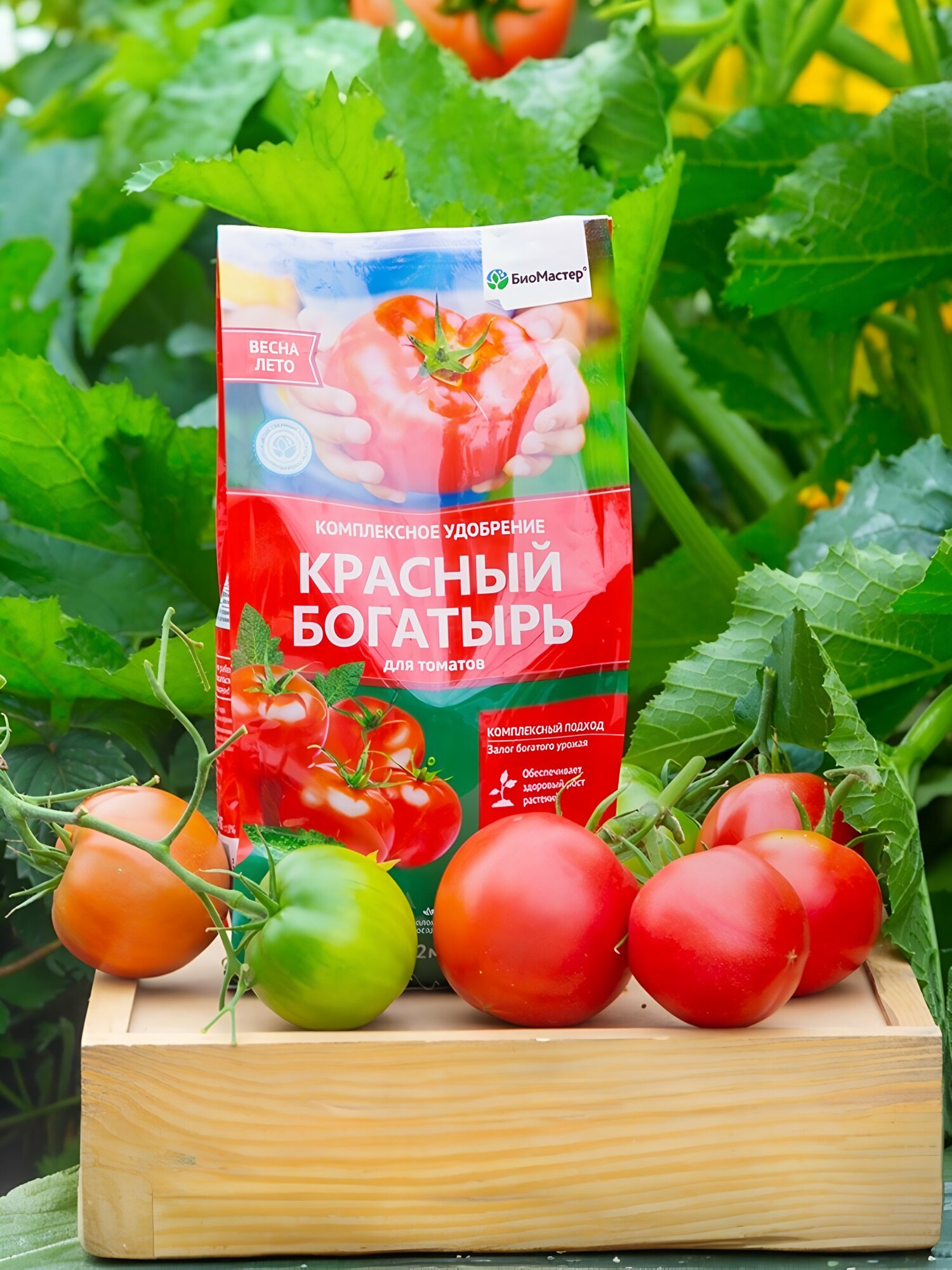Комплексное удобрение БиоМастер Красный богатырь для томатов 1 кг — эффективная подкормка для роста растений