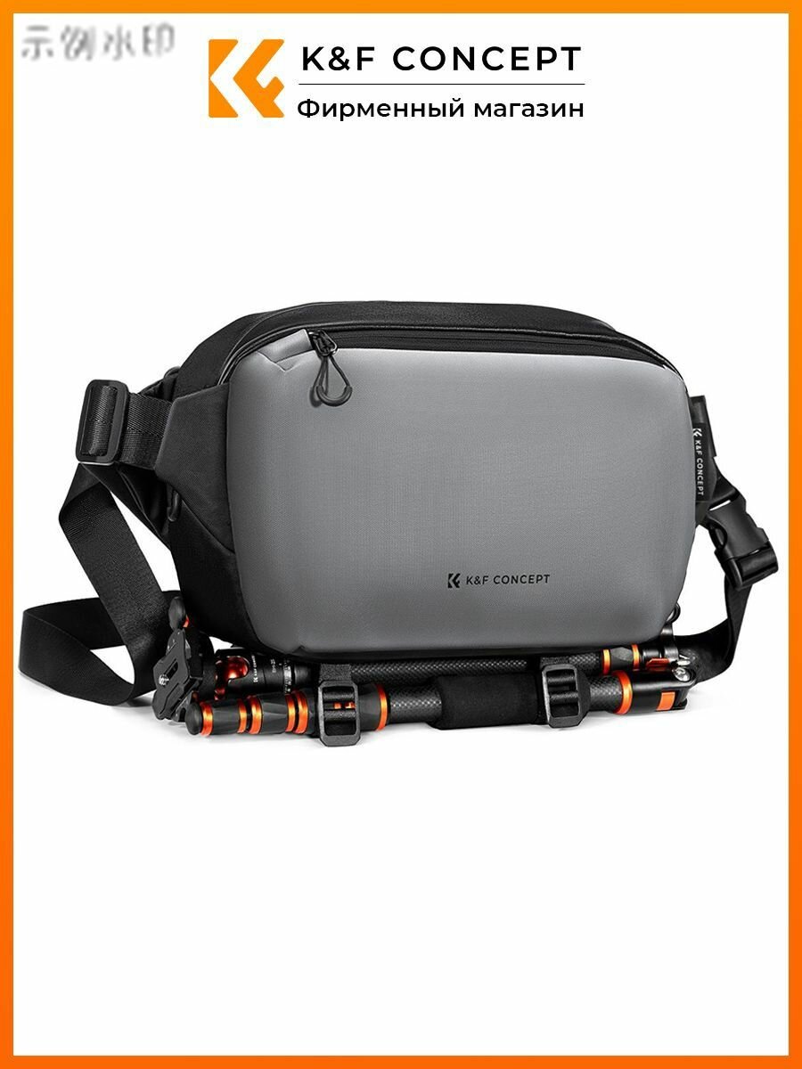 K&F CONCEPT Сумка-слинг для фотоаппарата Alpha, 10л, 5 способов носки, защита от ударов