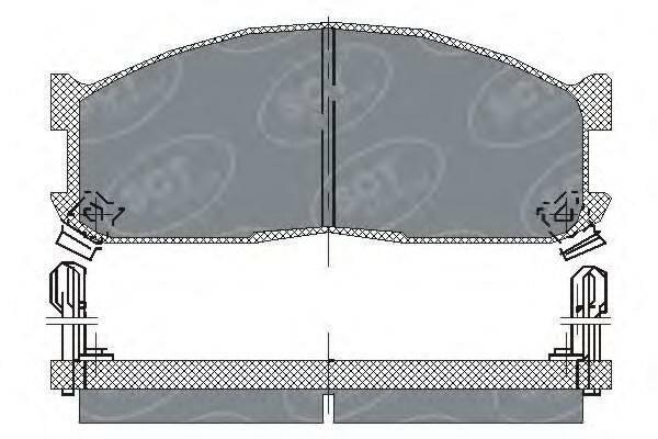 SCT SP 128 Тормозные колодки (комплект 4 шт.)