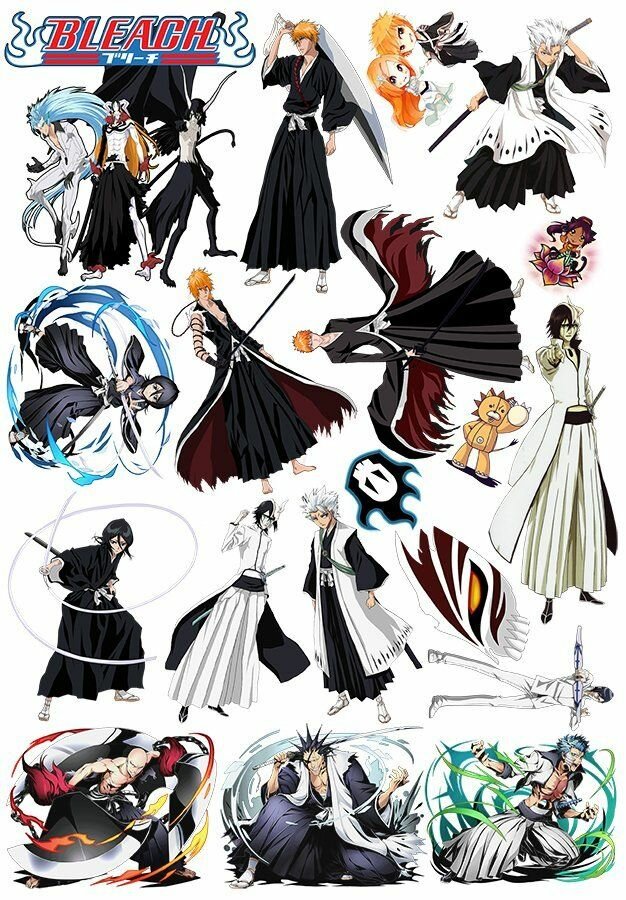 Наклейки с артами Bleach