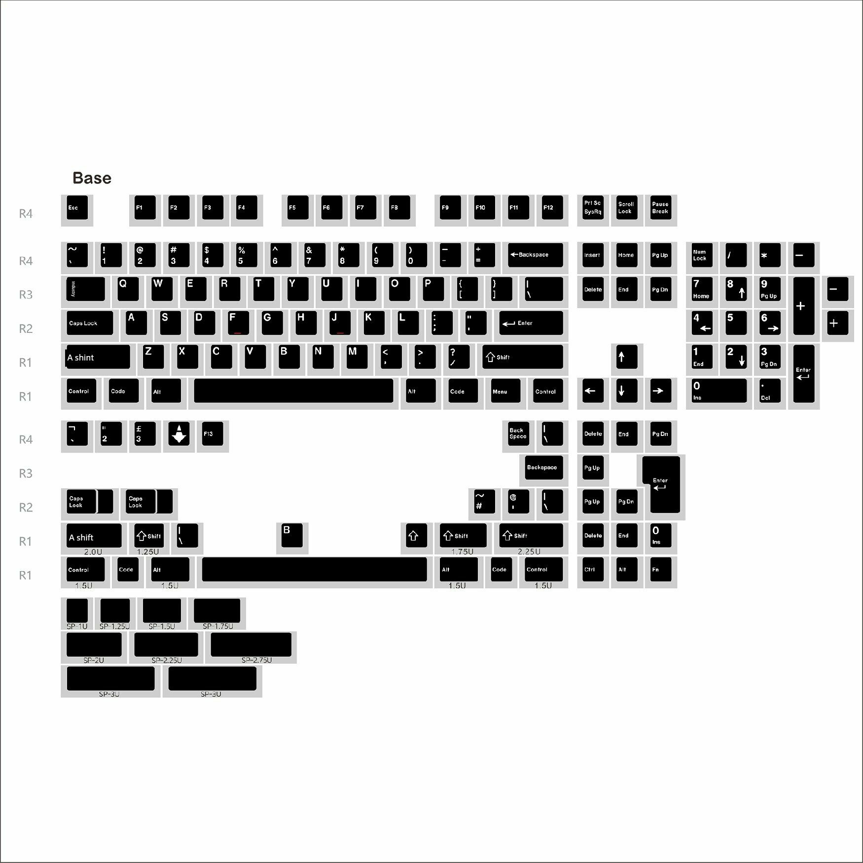 Коллекционные кейкапы Keycap Museum JKDK WOB, черно-красные, японские, русские, PBT, сублимационная печать,